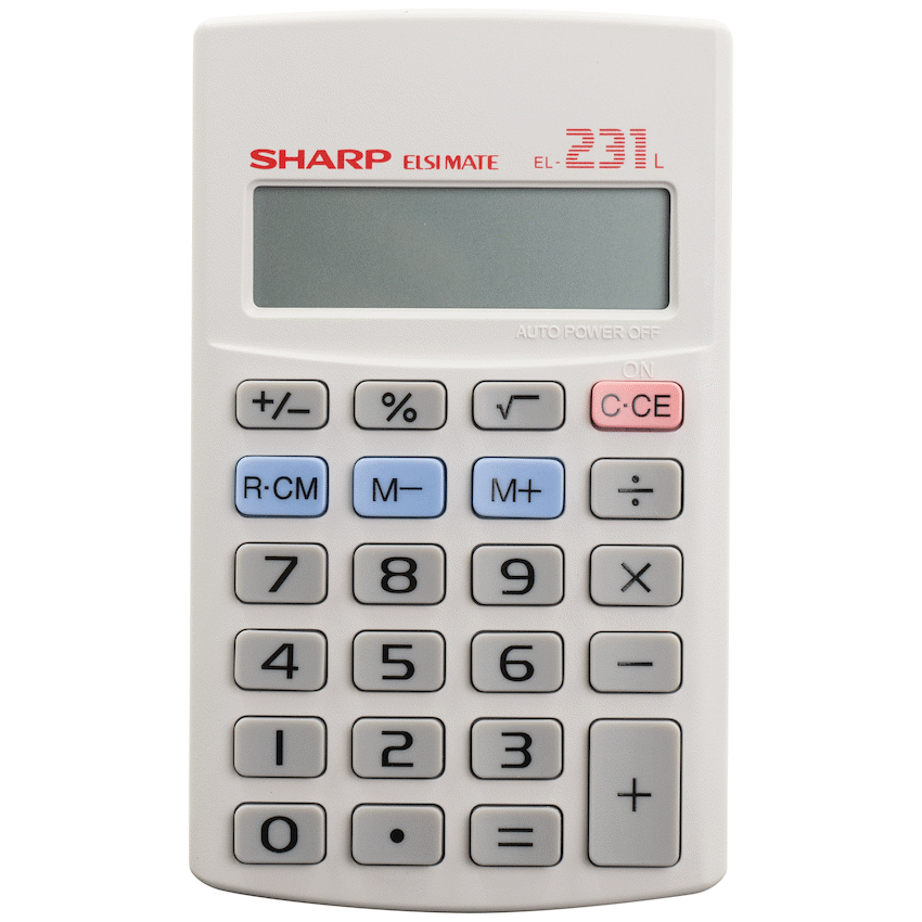 Sharp EL231 LB Pocket Calculator - Student Edge