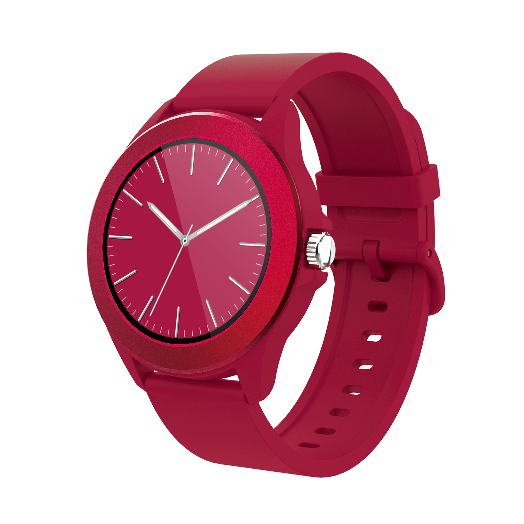 Volkano Splash Series Round Smartwatch - Red - Student Edge